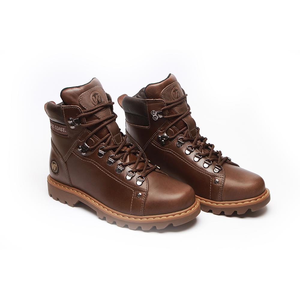BOTA COURO WORKER CLASSIC ANILINA DESTROY COFFEE/COFFEE/BRONW